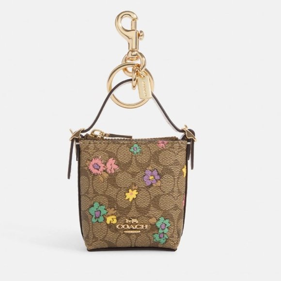 Coach | Accessories | Coach Mini Val Duffle Bag Charm In Signature ...